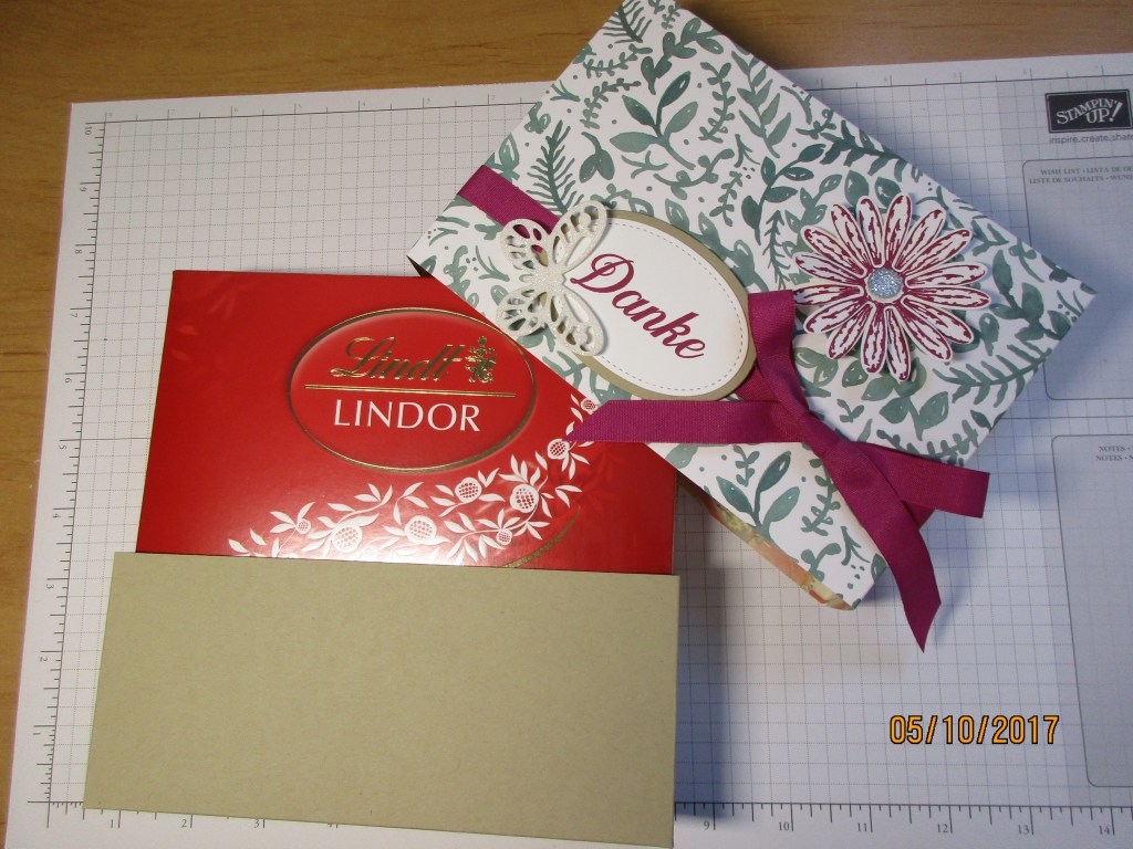 Verpackung für Lindt-Praliné – gestaltet mit Produkten von stampin up – Doro stempelt ...